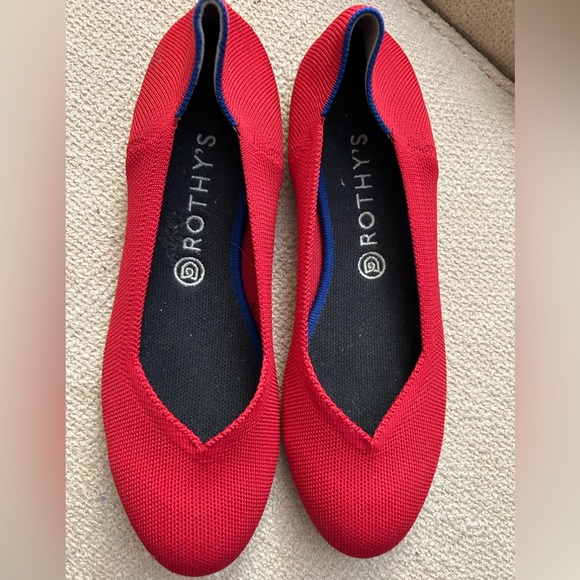 Rothy's | Shoes | Rothys Red Blue Trum Flat Slip On Sz Shoes | Poshmark
